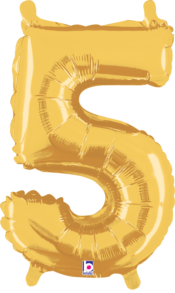 40" Gold Number Foil Balloon