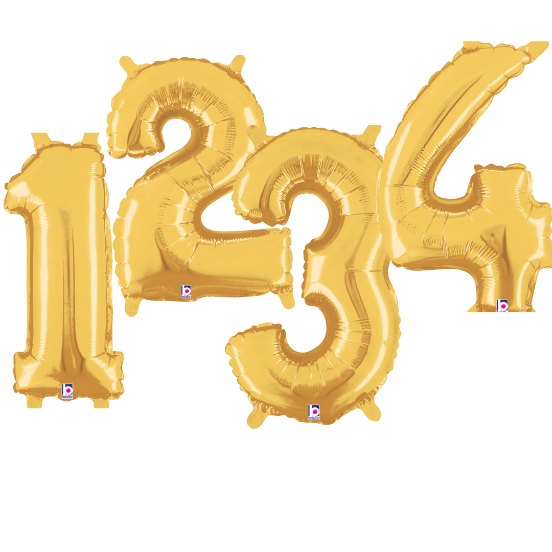 40" Gold Number Foil Balloon